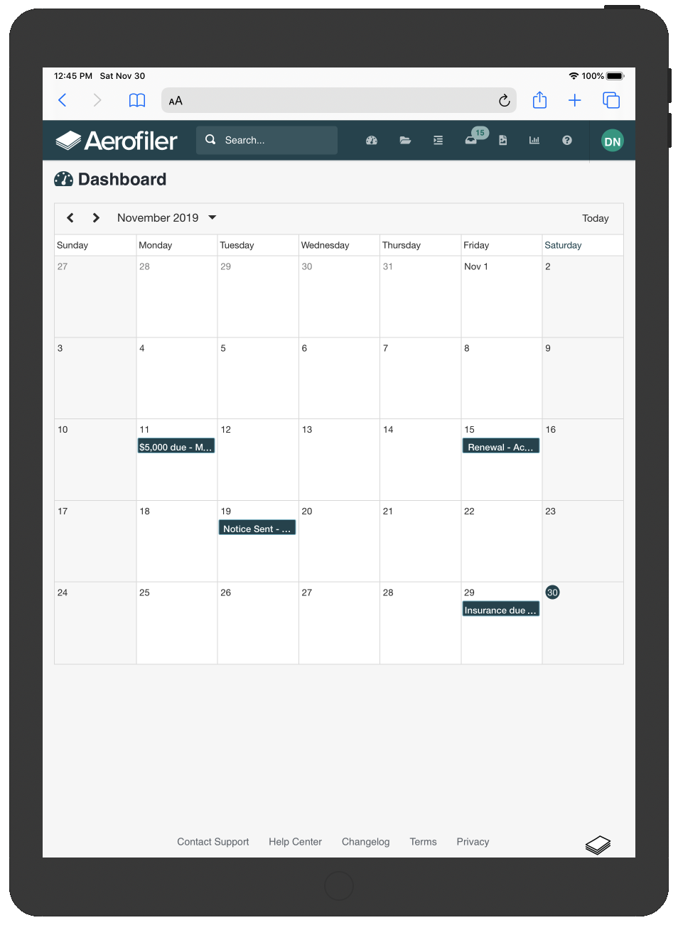 Calendar – Aerofiler